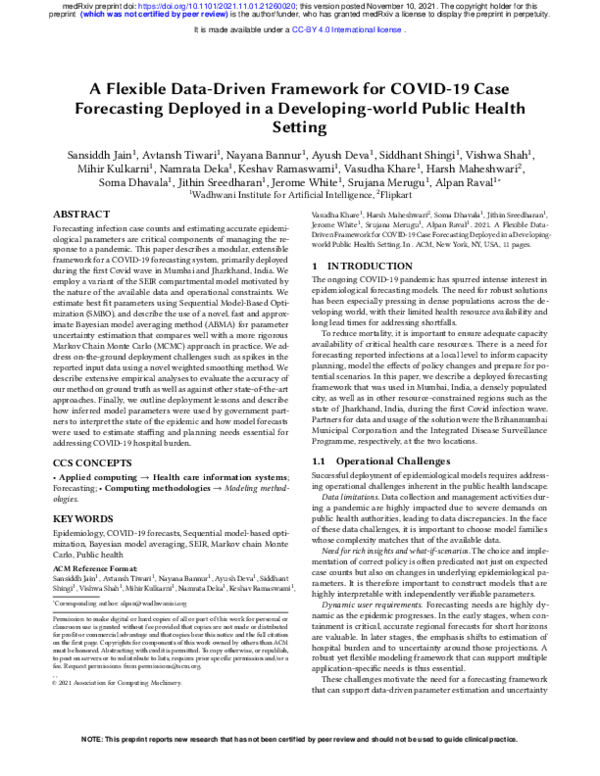 (PDF) A Flexible Data-Driven Framework for COVID-19 Case Forecasting ...
