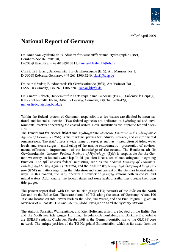 (PDF) National Report of Germany