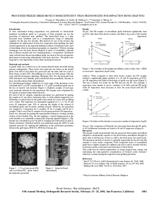 (PDF) Processed freeze-dried bone is more efficient than fresh frozen ...