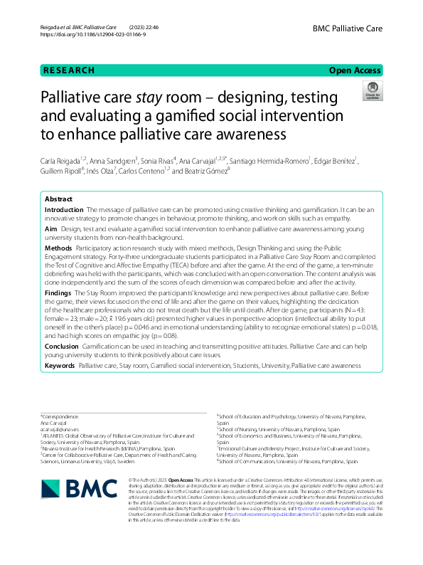 (PDF) Palliative Care Stay Room – designing, testing and evaluating a ...