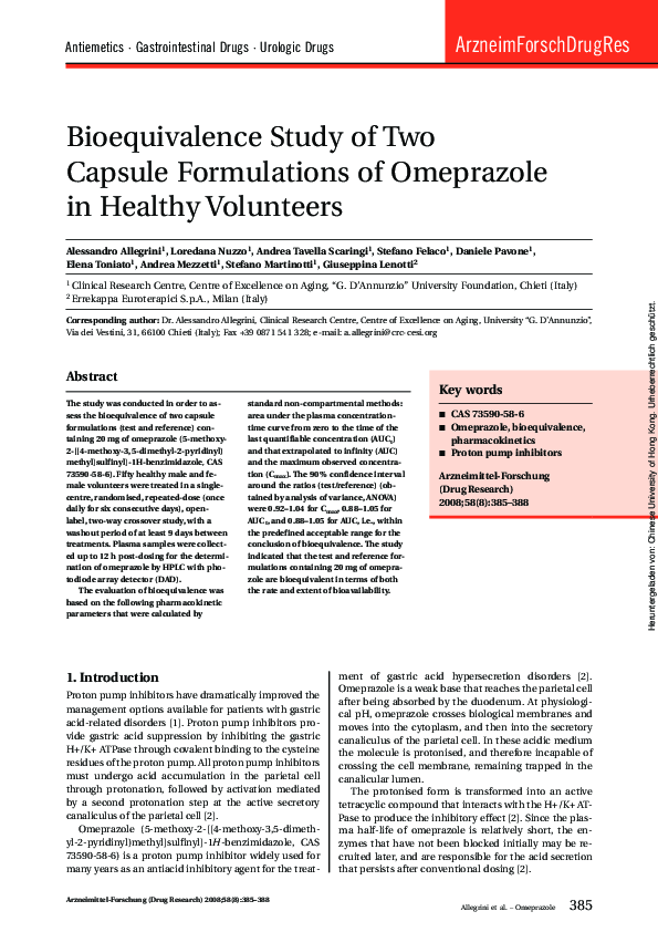 (PDF) Bioequivalence Study of Two Capsule Formulations Containing ...