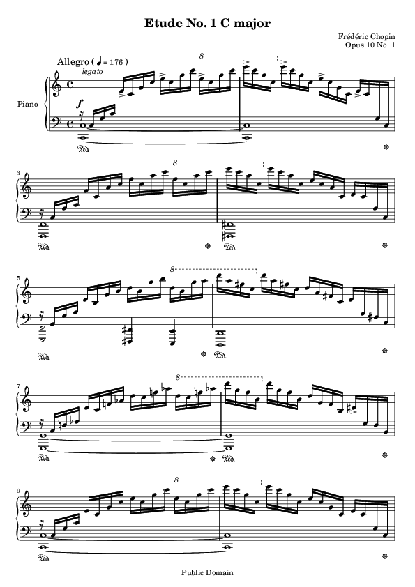 (PDF) Etude No. 1 C major