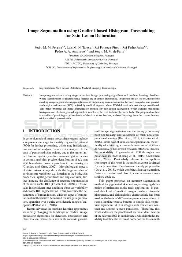 (PDF) Image Segmentation using Gradient-based Histogram Thresholding for Skin Lesion Delineation ...