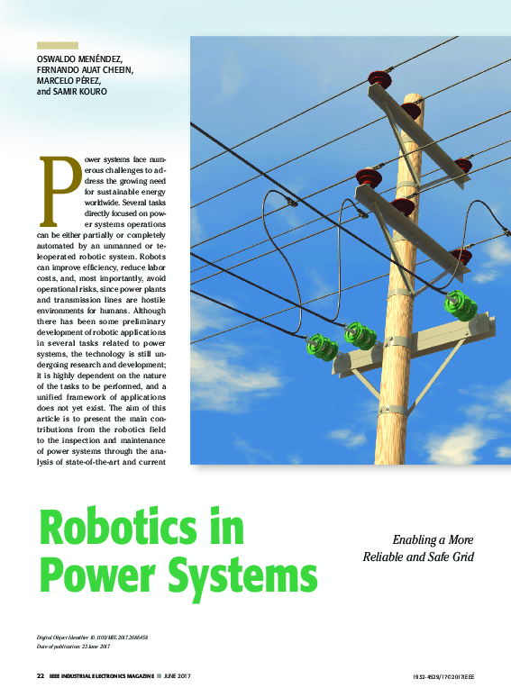 (PDF) Robotics in Power Systems: Enabling a More Reliable and Safe Grid