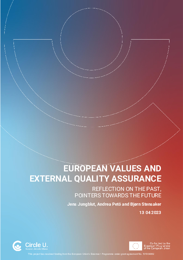 (PDF) European values and external quality assurance.