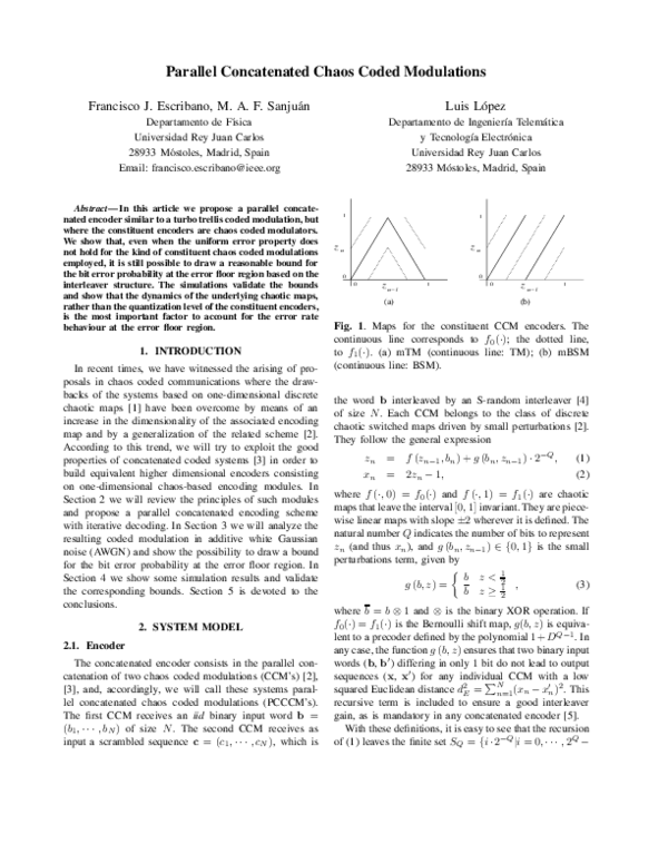 (PDF) Parallel concatenated chaos coded modulations | LUIS DAVID PRIETO LOPEZ - Academia.edu