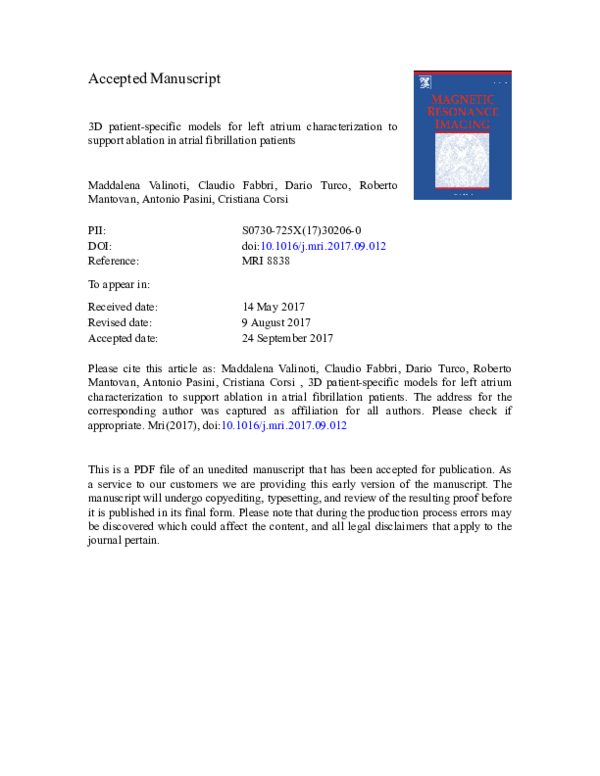 (PDF) 3D patient-specific models for left atrium characterization to ...