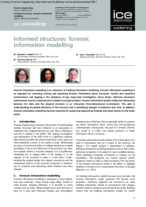 (PDF) Informed structures: forensic information modelling