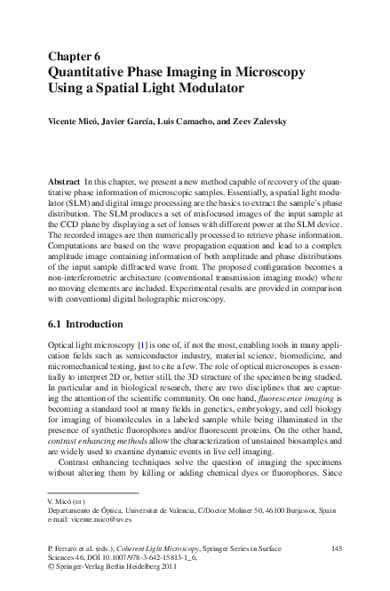 (PDF) Phase Imaging in Microscopy with SLM