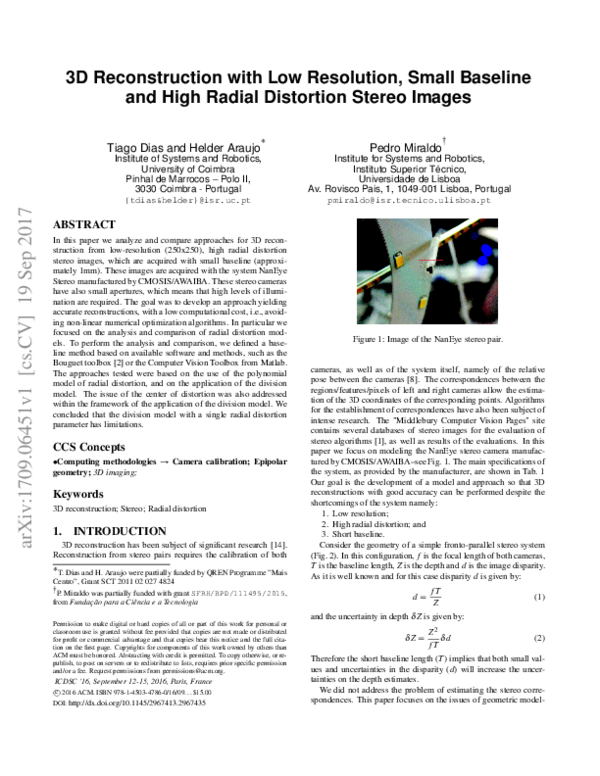 (PDF) 3D Reconstruction with Low Resolution, Small Baseline and High ...