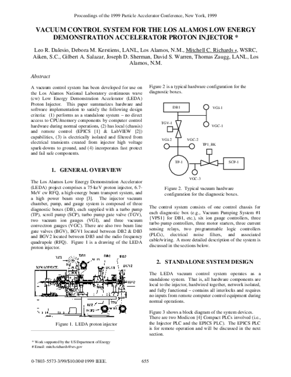 (PDF) Vacuum control system for the Los Alamos Low Energy Demonstration ...