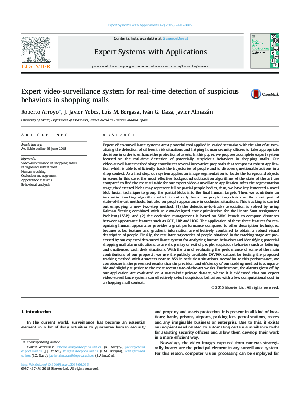 (PDF) Expert video-surveillance system for real-time detection of ...