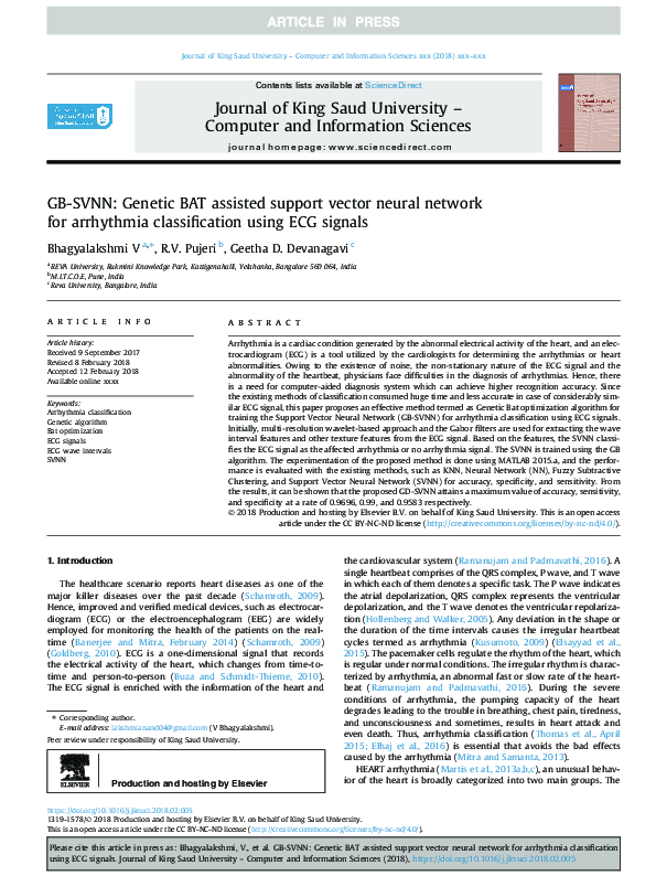 (PDF) GB-SVNN: Genetic BAT assisted support vector neural network for ...