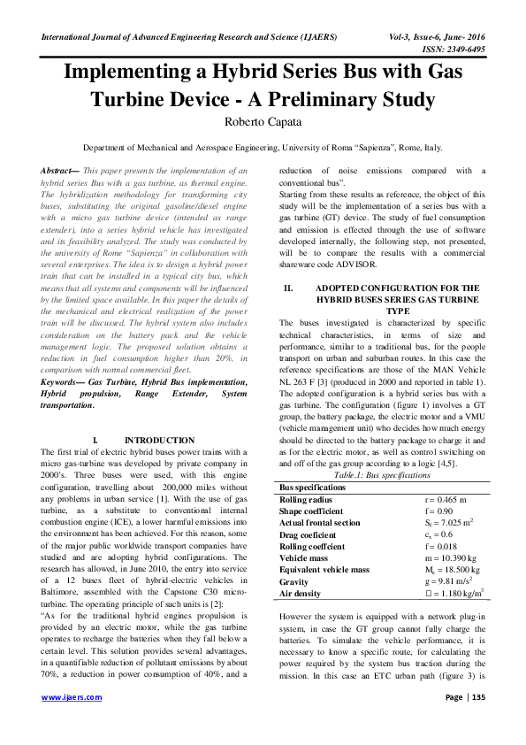 (PDF) Implementing a Hybrid Series Bus with Gas Turbine Device - A ...