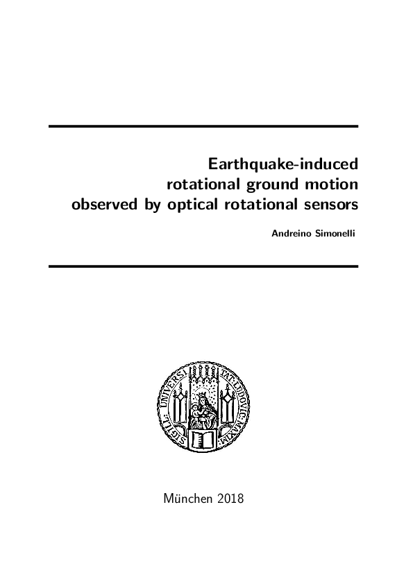 (PDF) Earthquake-induced rotational ground motion observed by optical ...
