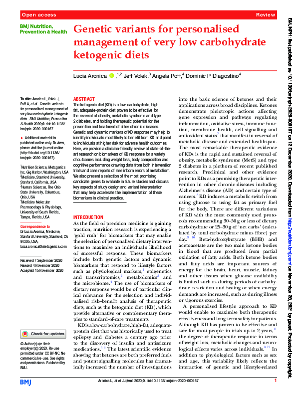 Pdf Genetic Variants For Personalised Management Of Very Low