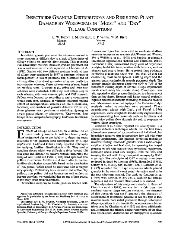 (PDF) Insecticide Granule Distributions and Resulting Plant Damage by ...