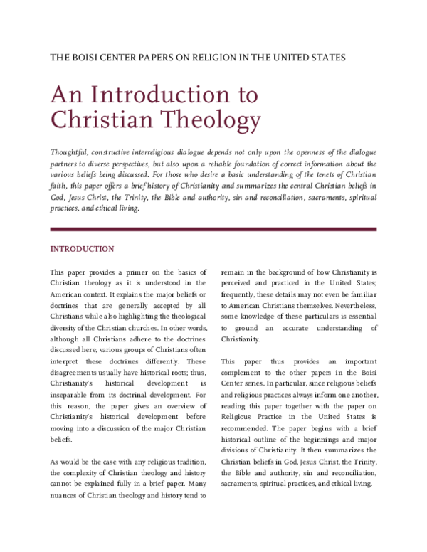 (PDF) THE BOISI CENTER PAPERS ON RELIGION IN THE UNITED STATES An ...
