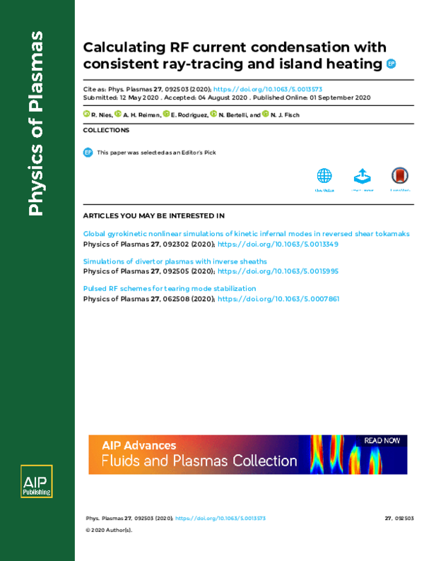 (PDF) Calculating RF current condensation with consistent ray-tracing ...