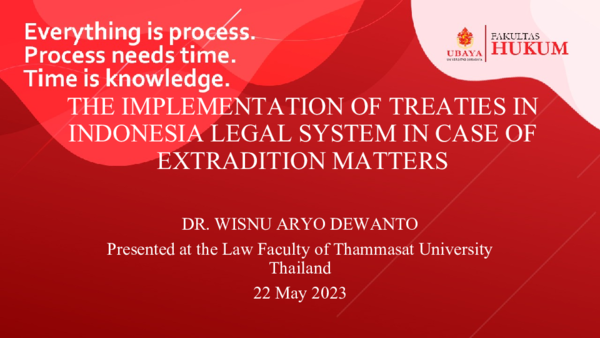 (PPT) THE IMPLEMENTATION OF TREATIES IN INDONESIA LEGAL SYSTEM IN CASE ...