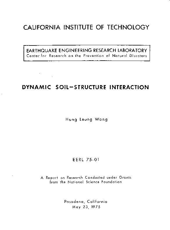 (PDF) Dynamic soil-structure interaction