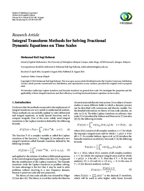 Pdf Integral Transform Methods For Solving Fractional Pdes And