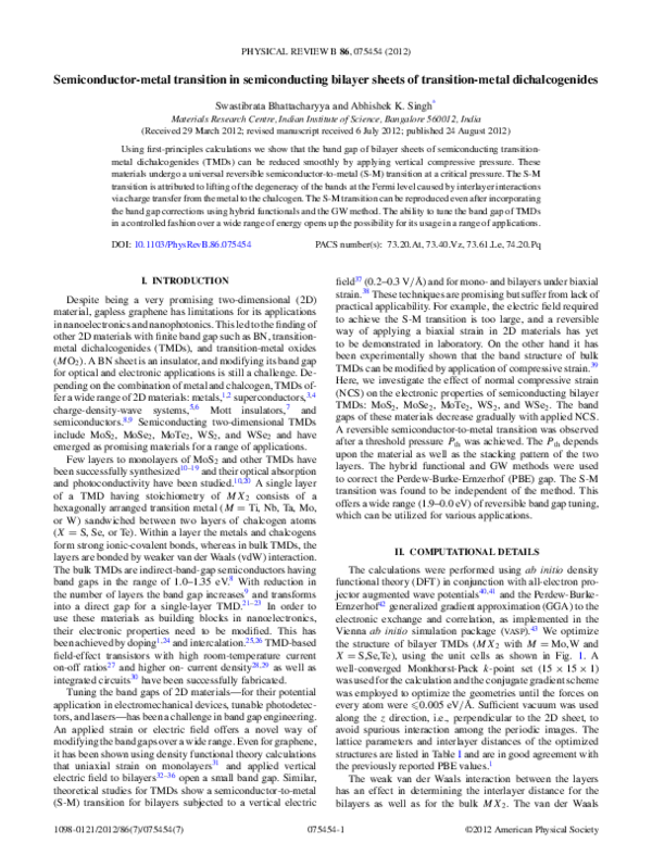 (PDF) Semiconductor-metal transition in semiconductor melts with 3d metal admixtures