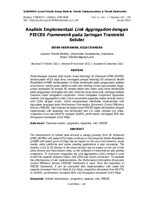 (PDF) Analisis Implementasi Link Aggregation dengan PIECES Framework ...