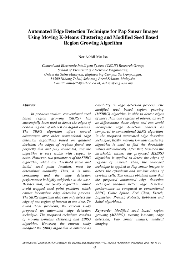 (PDF) Automated Edge Detection Technique for Pap Smear Images Using ...
