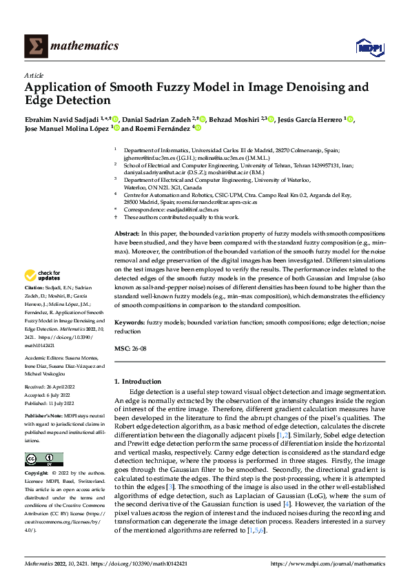 (PDF) Smooth Fuzzy Models for Image Denoising