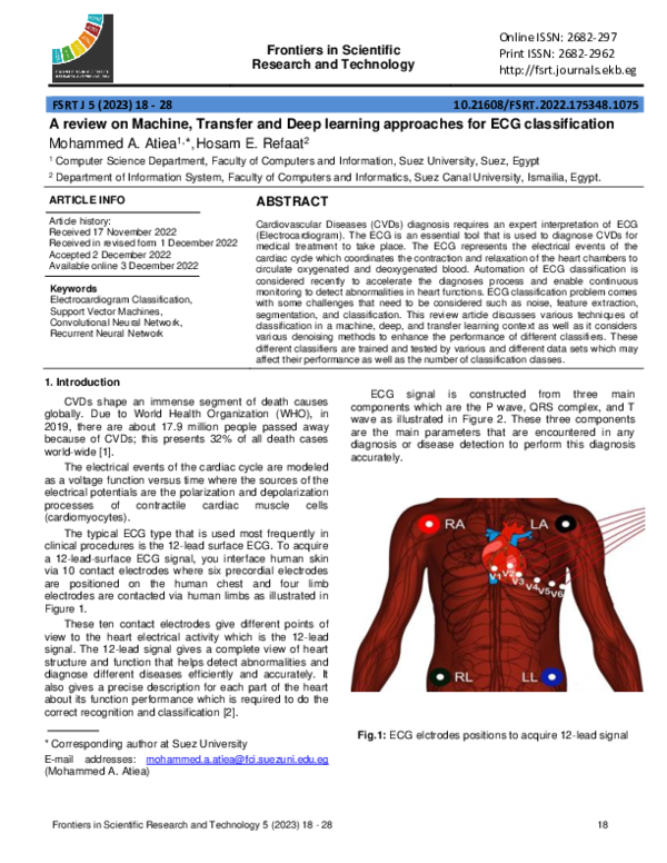 (PDF) A review on Machine, Transfer and Deep learning approaches for ...