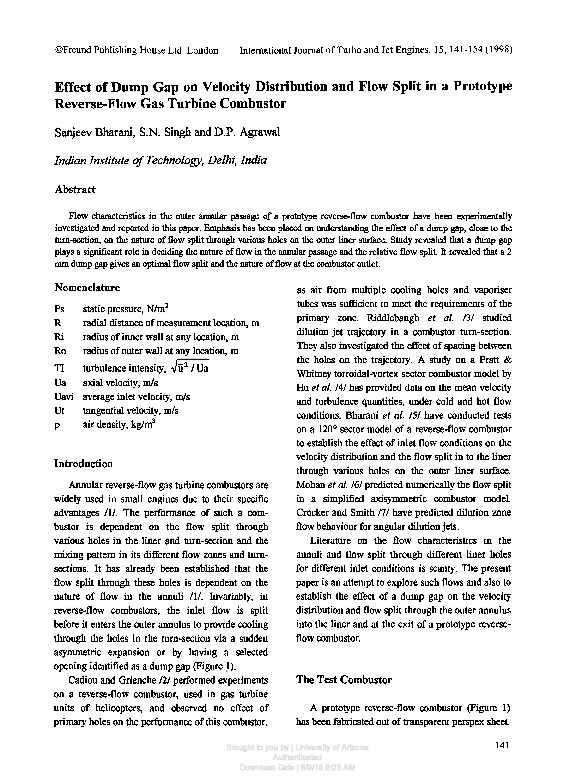 (PDF) Effect of Dump Gap on Velocity Distribution and Flow Split in a ...