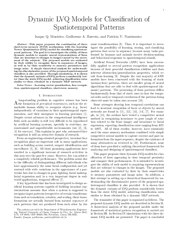 (PDF) Dynamic LVQ Models for Classification of Spatiotemporal Patterns | Patrícia Nascimento ...