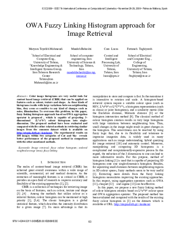(PDF) OWA fuzzy linking histogram approach for image retrieval
