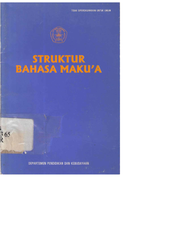 (PDF) Struktur Bahasa Maku'a