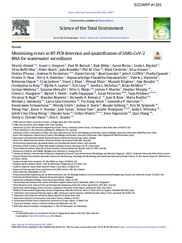 (PDF) Minimizing errors in RT-PCR detection and quantification of SARS ...