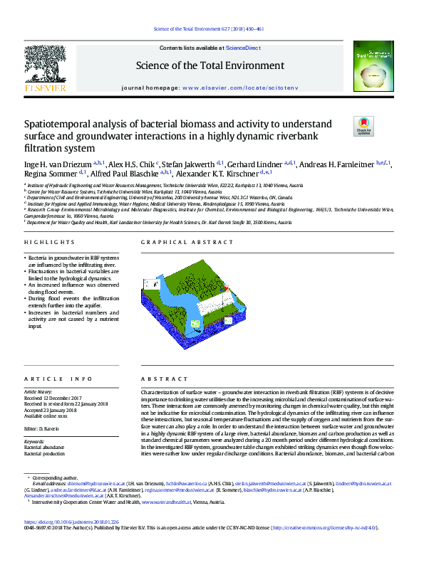(PDF) Spatiotemporal analysis of bacterial biomass and activity to understand surface and ...