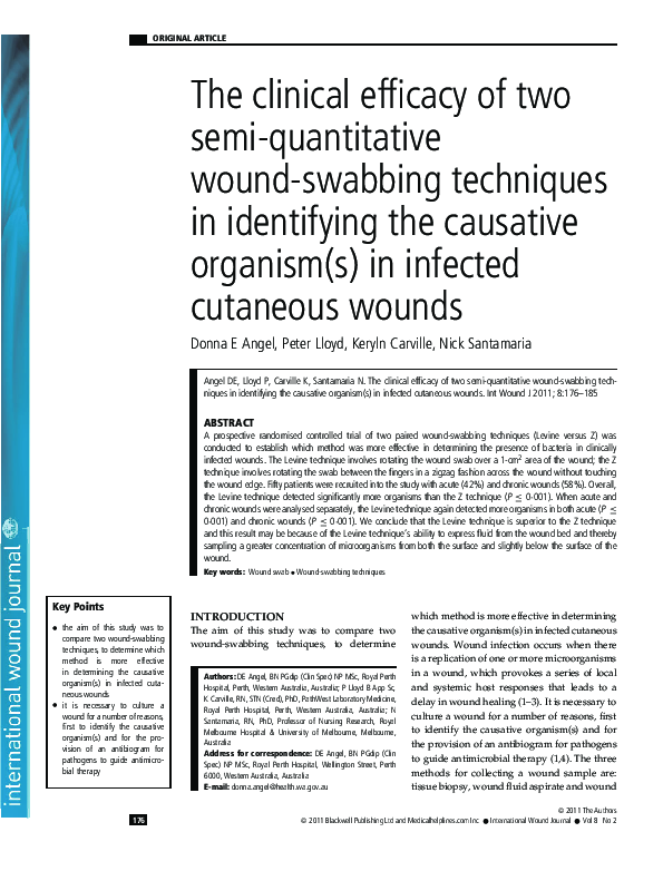 (PDF) The clinical efficacy of two semi-quantitative wound-swabbing ...