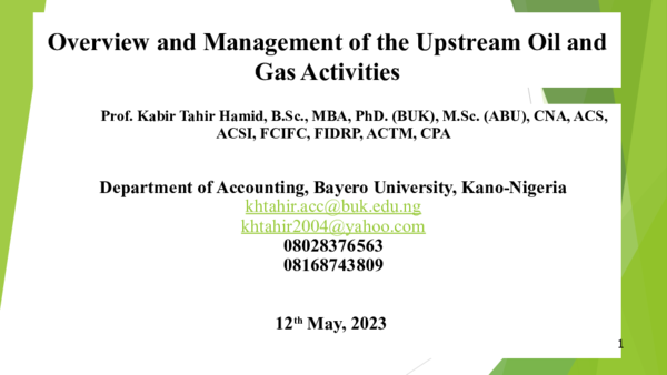 (PPT) Overview and Management of the Upstream Oil and Gas Activities by ...