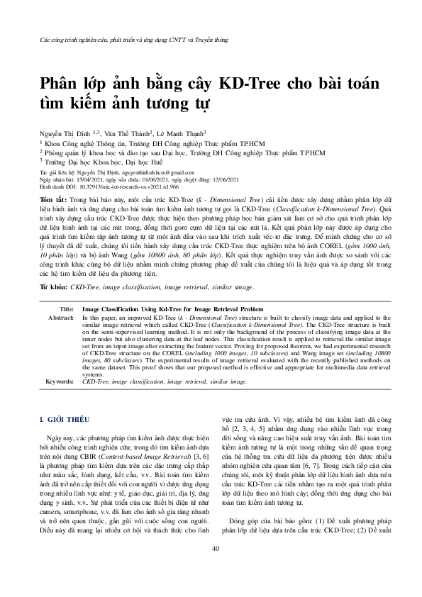 (PDF) Phân lớp ảnh bằng cây KD-Tree cho bài toán tìm kiếm ảnh tương tự