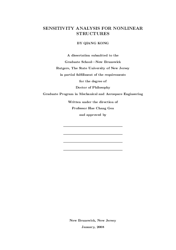 Pdf Sensitivity Analysis Of Strain Energy In Nonlinear Structures