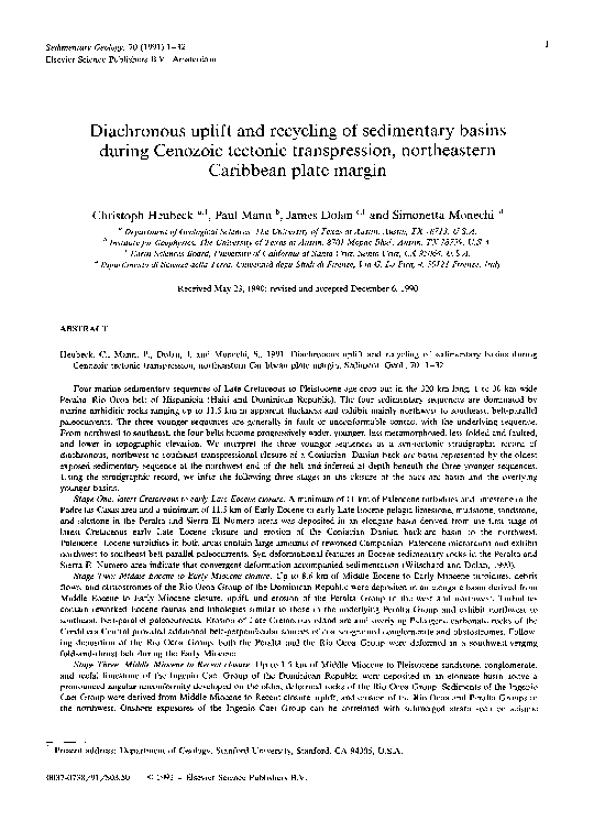 (PDF) Diachronous uplift and recycling of sedimentary basins during ...