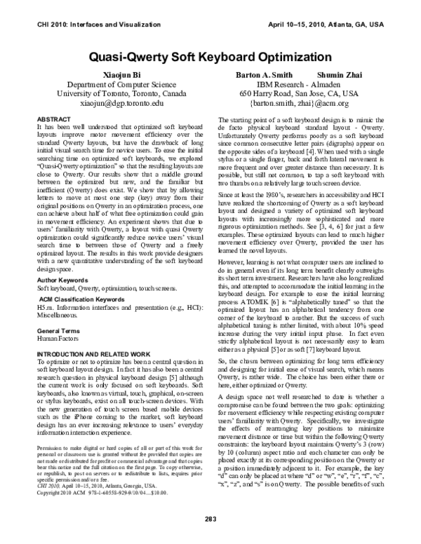 (PDF) Quasi-qwerty soft keyboard optimization | qwerty qwerty ...