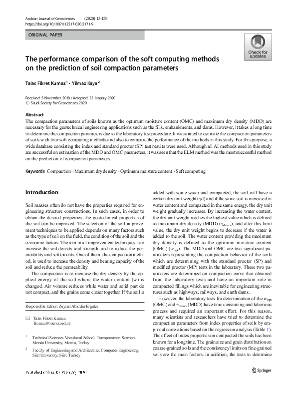 Pdf The Performance Comparison Of The Soft Computing Methods On The