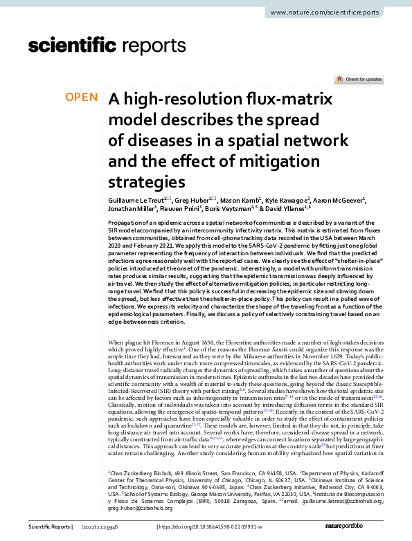 (PDF) A high-resolution flux-matrix model describes the spread of ...