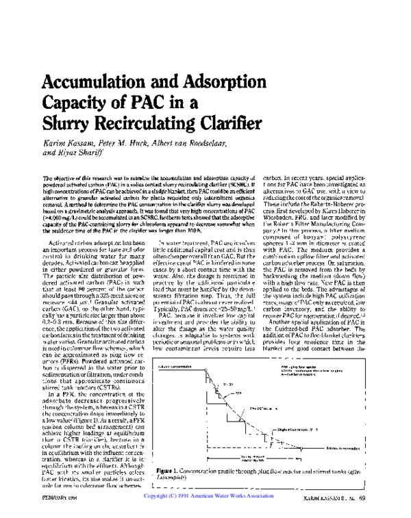 (PDF) Accumulation and Adsorption Capacity of PAC in a Slurry ...