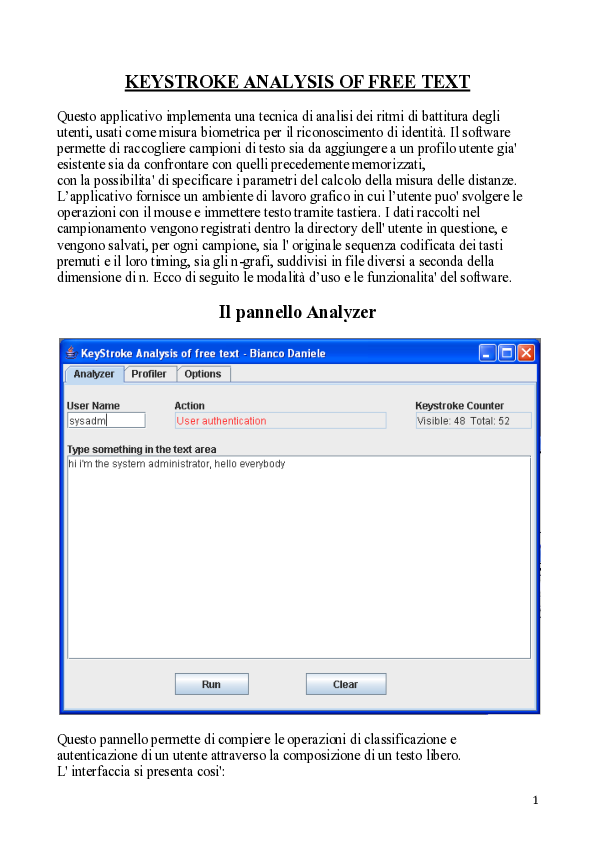 (PDF) Keystroke analysis of free text