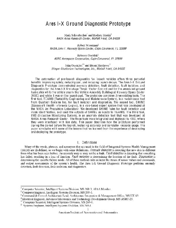 (PDF) Ares I-X Ground Diagnostic Prototype