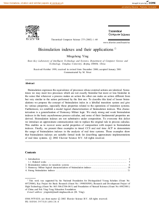 (PDF) Bisimulation indexes and their applications | Mingsheng Ying - Academia.edu