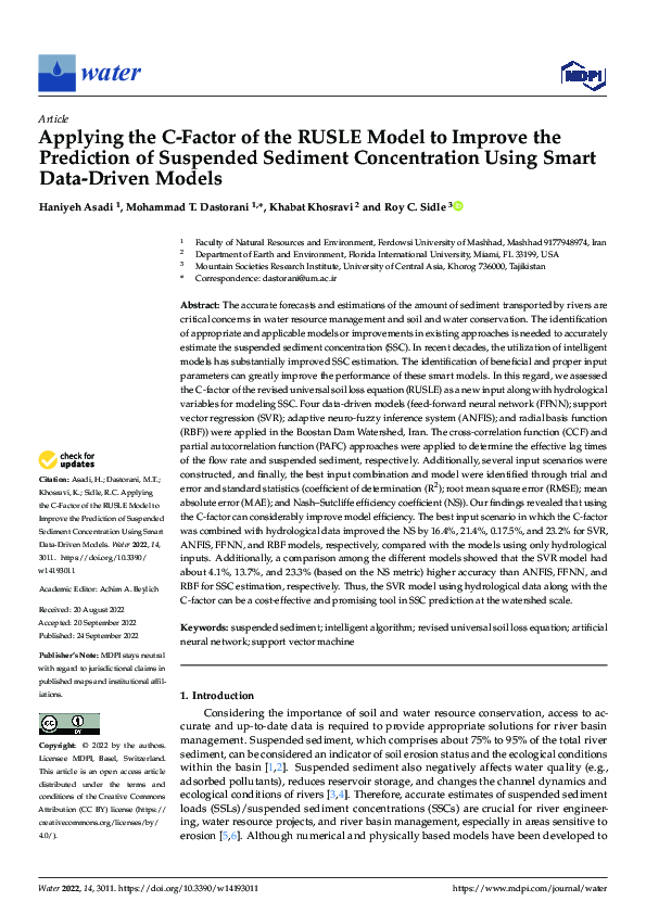 (PDF) Applying the C-Factor of the RUSLE Model to Improve the ...